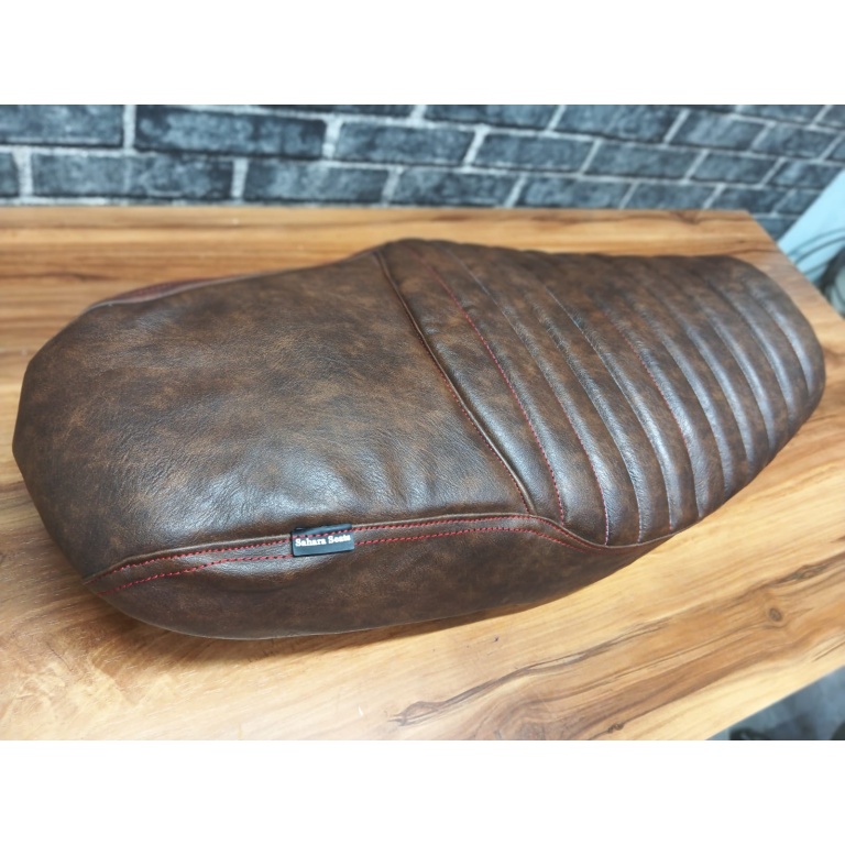 Honda CB350 RS / GB 350S Custom Ribbed Seat cover – Vintage Brown ...